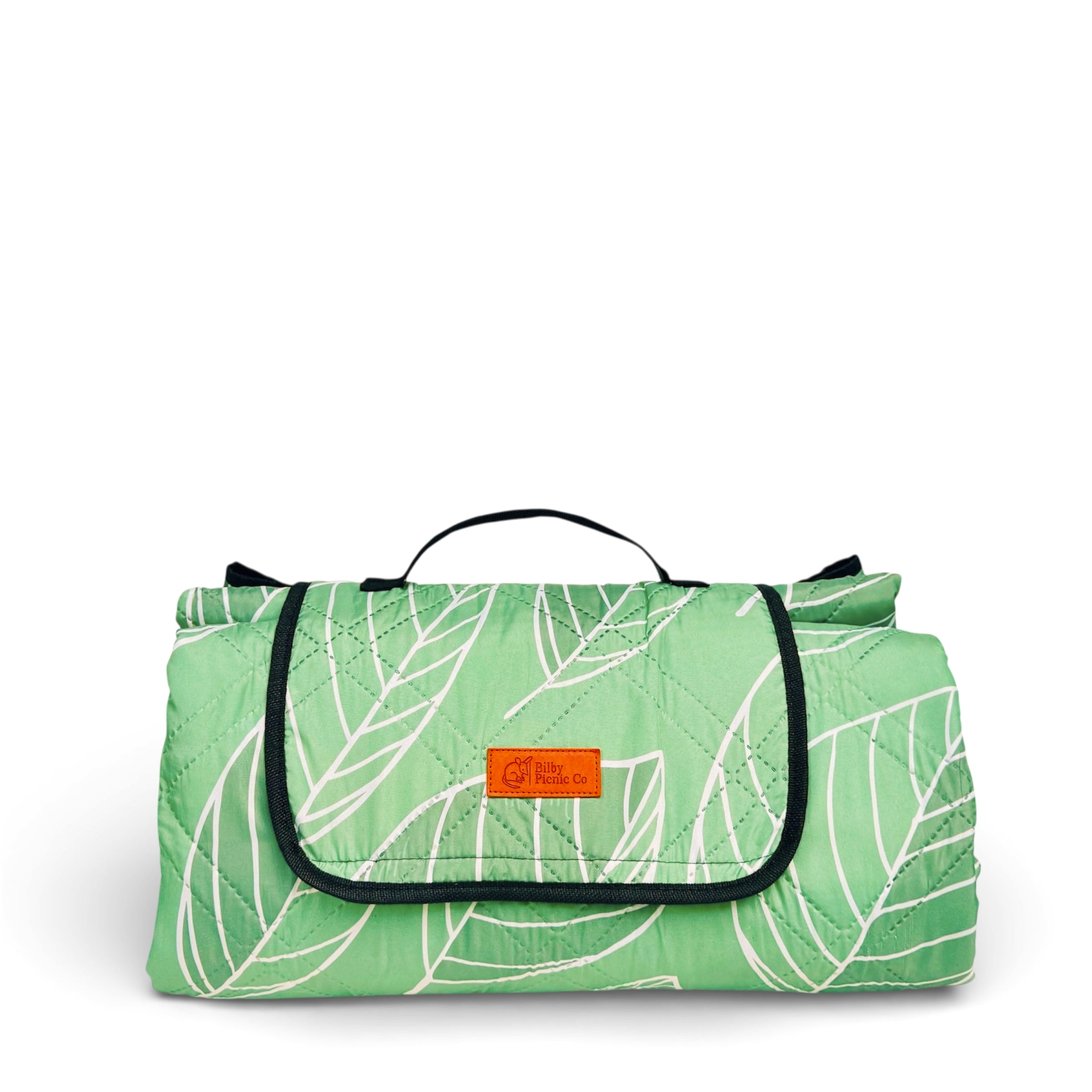 Green Leaves Picnic Rug - Large 2x2m Waterproof Outdoor Blanket | Bilby ...